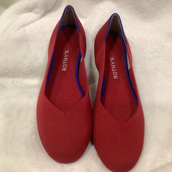 Rothy's | Shoes | Rothys The Flat Bright Red Textile Ballet Comfort ...